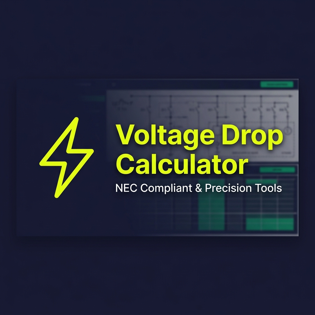 Voltage Drop Calculator – Free NEC 2024 Wire Size Tool
